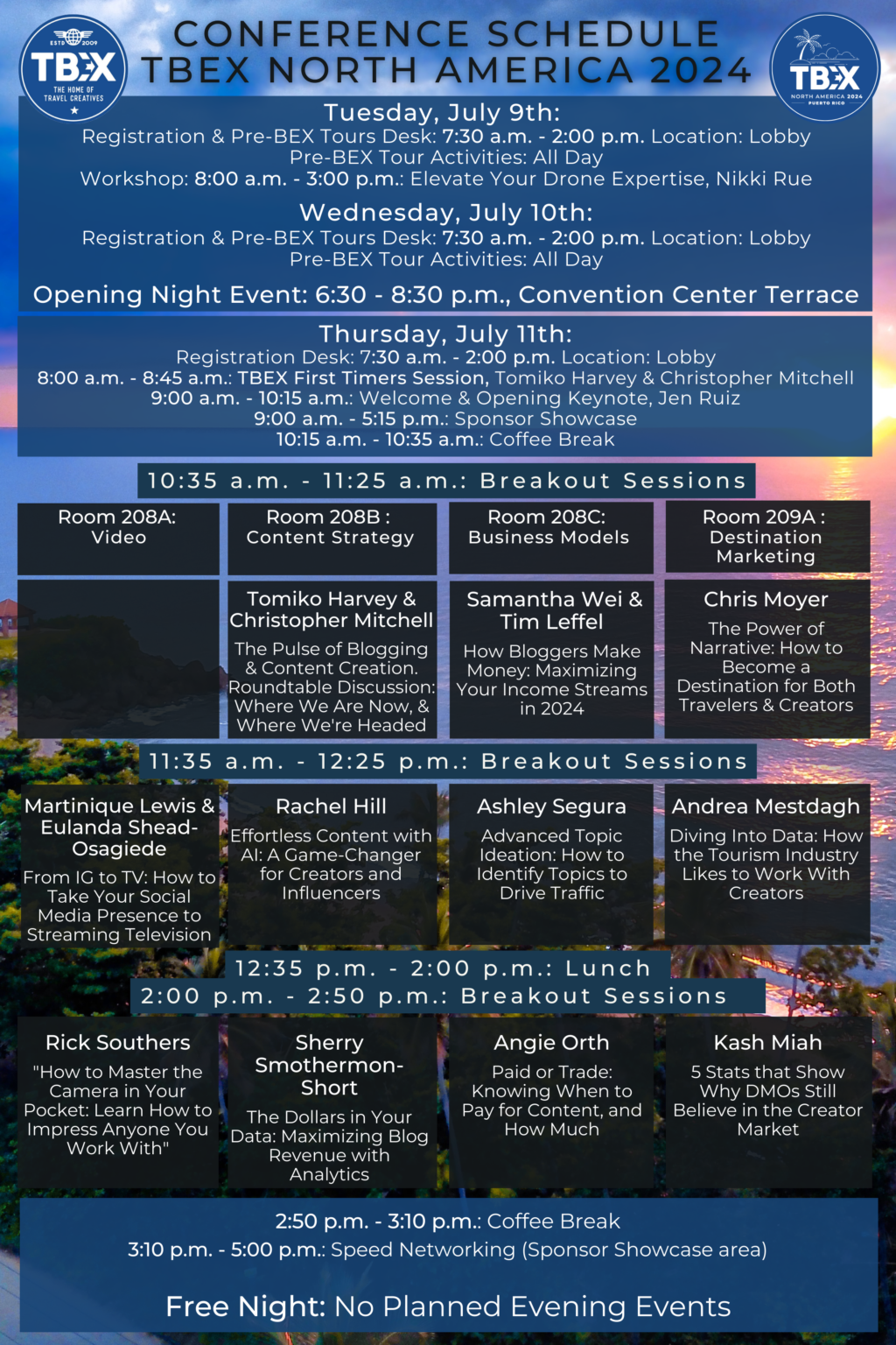 Conference Schedule - TBEX - Travel Blog Exchange